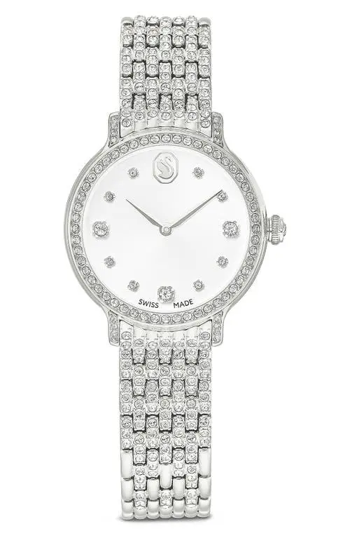 SWAROVSKI Imber Crystal Bezel Bracelet Watch - Silver