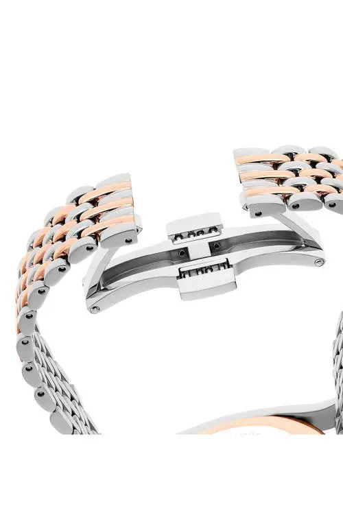 SWAROVSKI Crystalline Aura Bracelet Watch With Rose Gold-tone Pvd And Crystals - Silver/pink