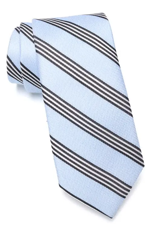 Nordstrom Striped Silk Jacquard Neck Tie - Black