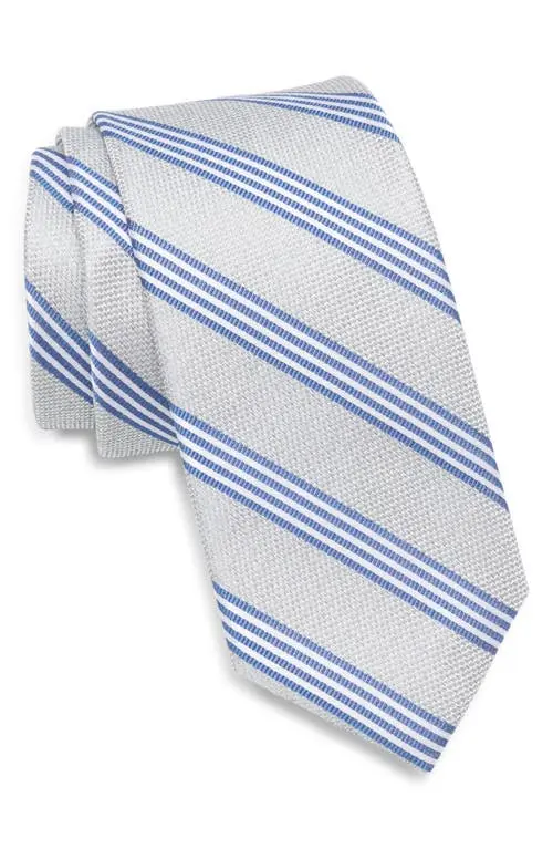 Nordstrom Striped Silk Jacquard Neck Tie - Blue