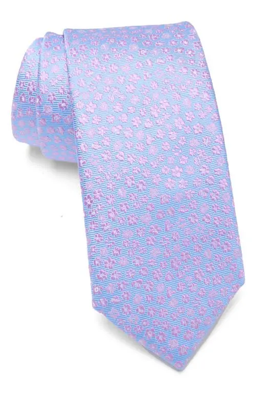 Nordstrom Floral Silk Jacquard Neck Tie - Lt.blue
