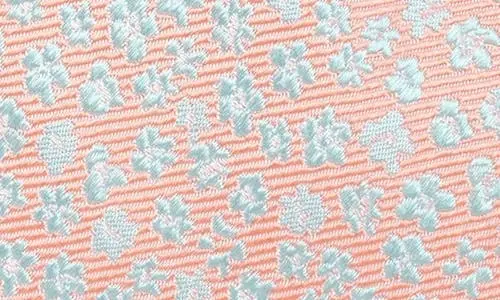 Nordstrom Floral Silk Jacquard Neck Tie - Orange
