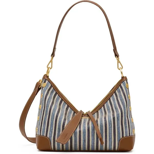 HAMMITT Medium Grace Shoulder Bag - Cabana Blue/brushed Gold