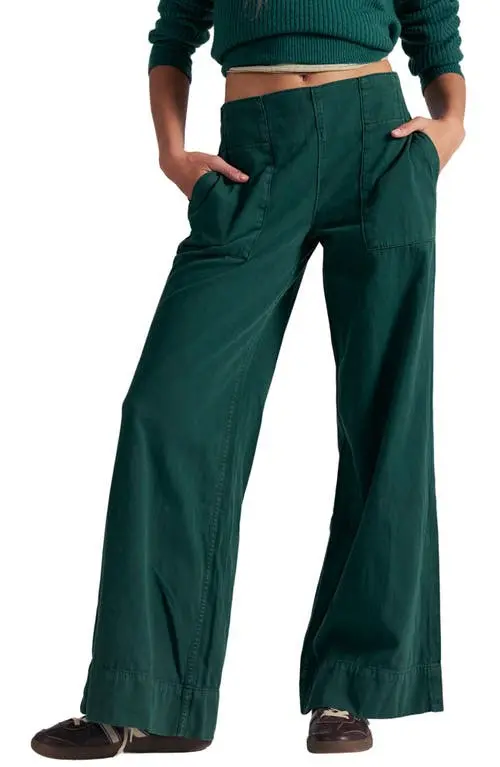 Free People Breezy Wide Leg Jeans - Pineneedle
