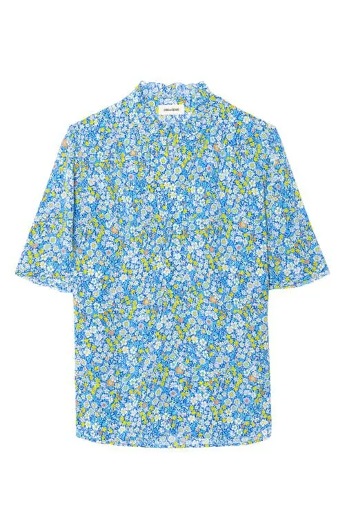 Zadig&Voltaire Floral Print Short Sleeve Top