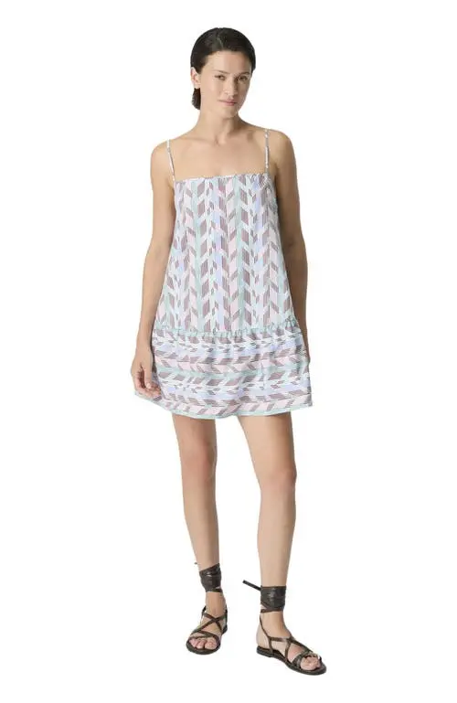 Missoni Wide Mini Cover-up Dress In Printed Cotton Poplin - Multicoloured