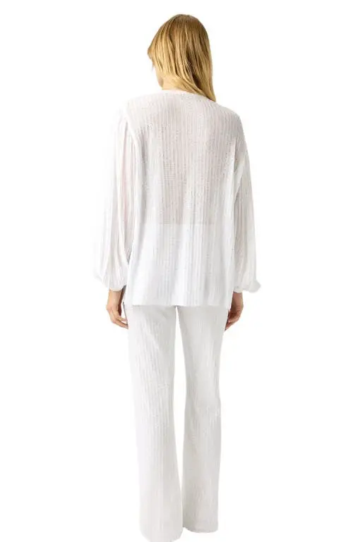Missoni Ribbed Viscose Lamé Blouse With Sequins - White