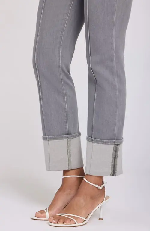 NYDJ Marilyn Cuffed Pintuck Straight Leg Jeans - Charisma