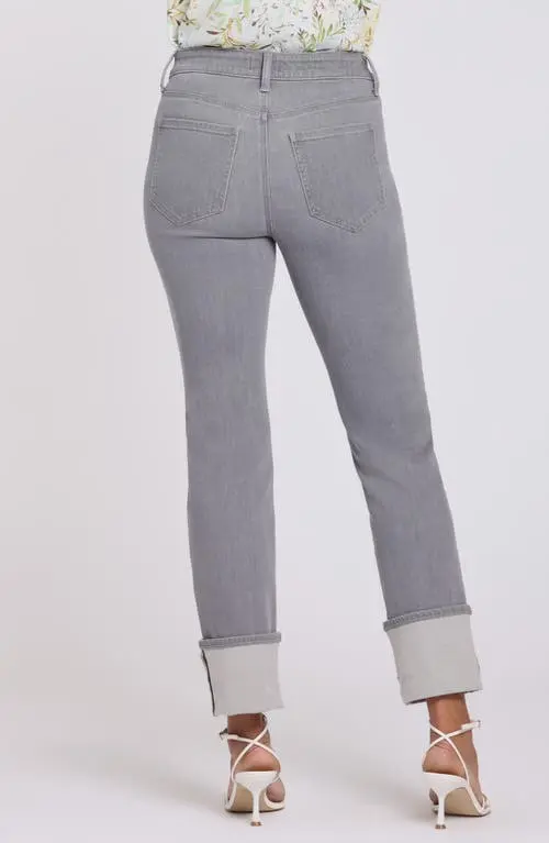 NYDJ Marilyn Cuffed Pintuck Straight Leg Jeans - Charisma
