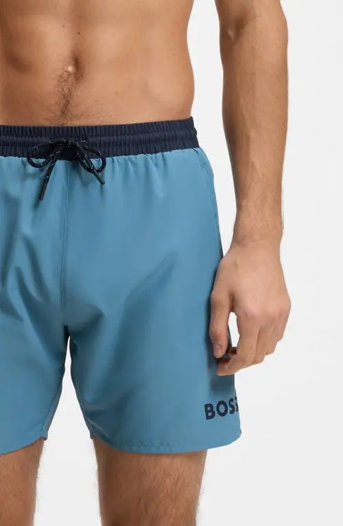 BOSS Starfish Solid Swim Trunks