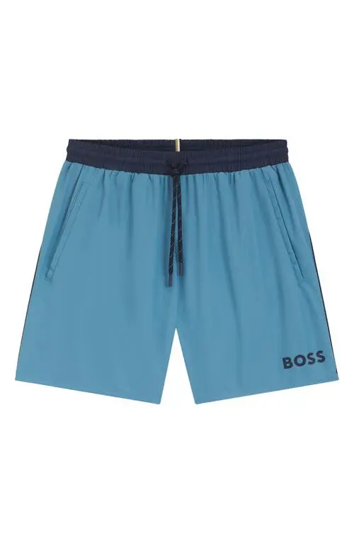 BOSS Starfish Solid Swim Trunks