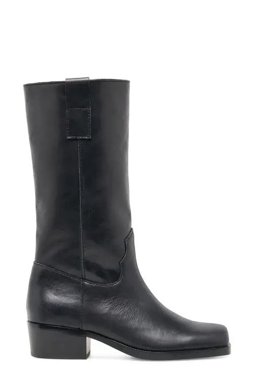 Dolce Vita Romie Western Suede Boots - Black Leather