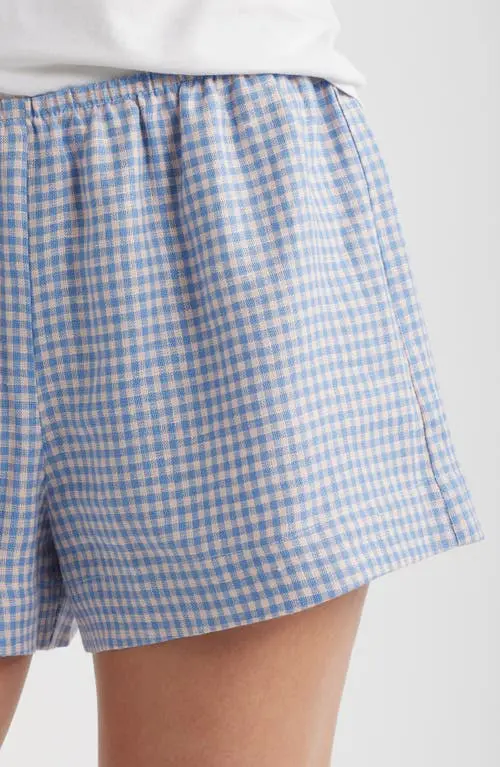 REFORMATION Nora Linen Shorts - Stellar Check