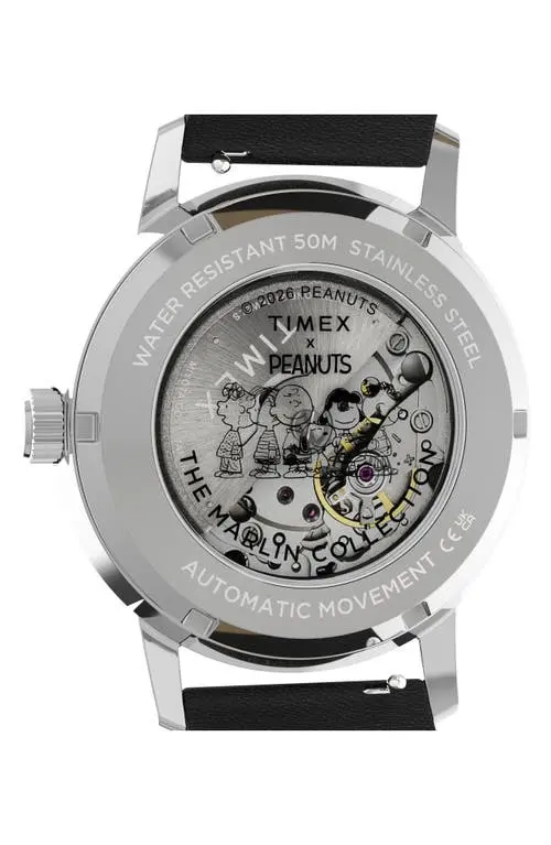 Timex® Peanuts® X Timex Marlin® Automatic Watch - Silver-tone