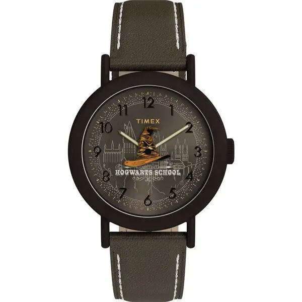 Timex® Timex Harry Potter X Weekender Sorting Hat 37mm Leather Strap Watch - Bronze-tone