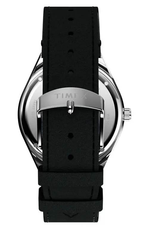 Timex® Timex Nasa "blue Marble" Multifunction Leather Strap Watch