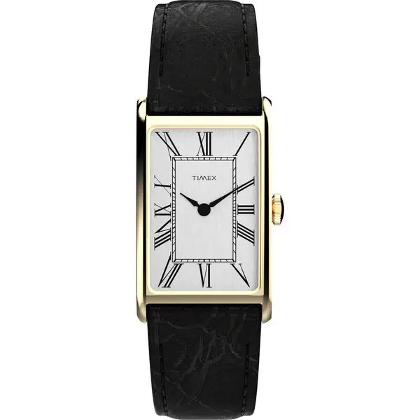 Timex® Timex 1976 Lexington Reissue Watch With Leather Strap - Goldone