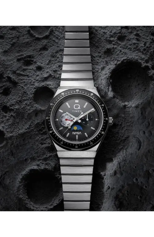 Timex® Timex Q Timex Nasa 40mm Stainless Steel Bracelet Watch