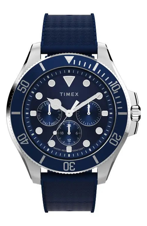 Timex® Timex Harborside Coast Multifunction Watch - Blue/silverone