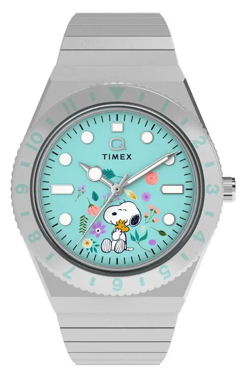 Timex® X Peanuts® Q 36mm Expansion Band Watch - Stainless Steel