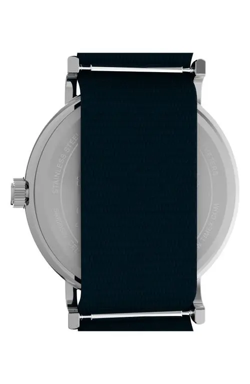 Timex® Timex X Peanuts Baseball Watch - Navy/silver-tone