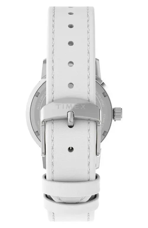 Timex® X Peanuts® Marlin® 38mm Leather Strap Watch