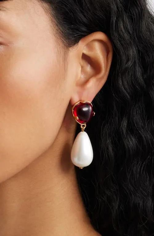 KENNETH JAY LANE Faux Pearl Drop Earrings