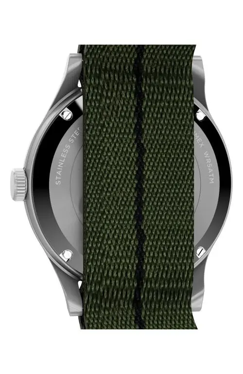 Timex® Mk1 Automatic Stainless Steel Watch With Webbing Strap