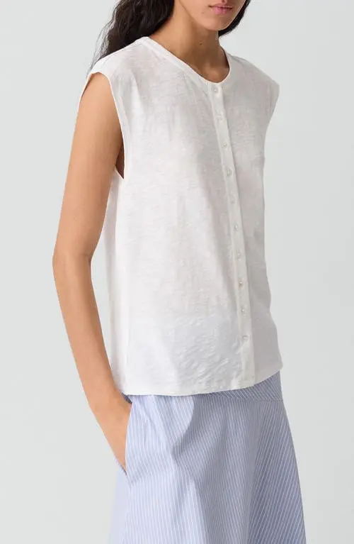 Theory Organic Cotton Button-up Vest