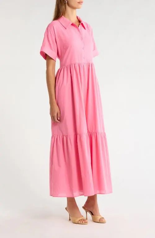 SUGARLIPS Tiered Maxi Shirtdress