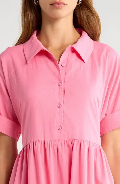 SUGARLIPS Tiered Maxi Shirtdress