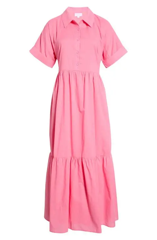SUGARLIPS Tiered Maxi Shirtdress