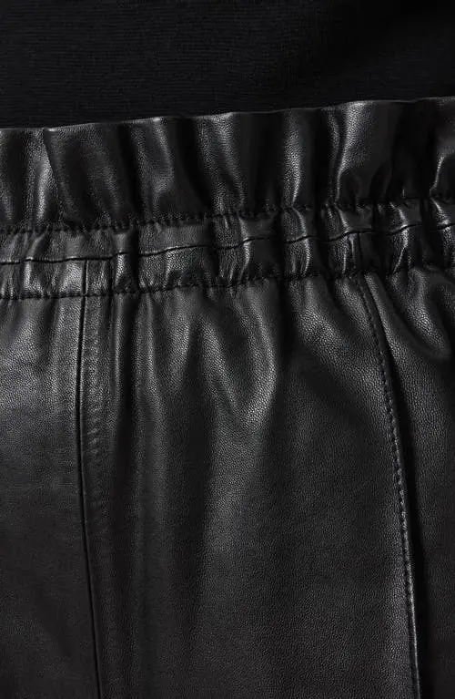 ALLSAINTS Fran Leather Shorts - Black