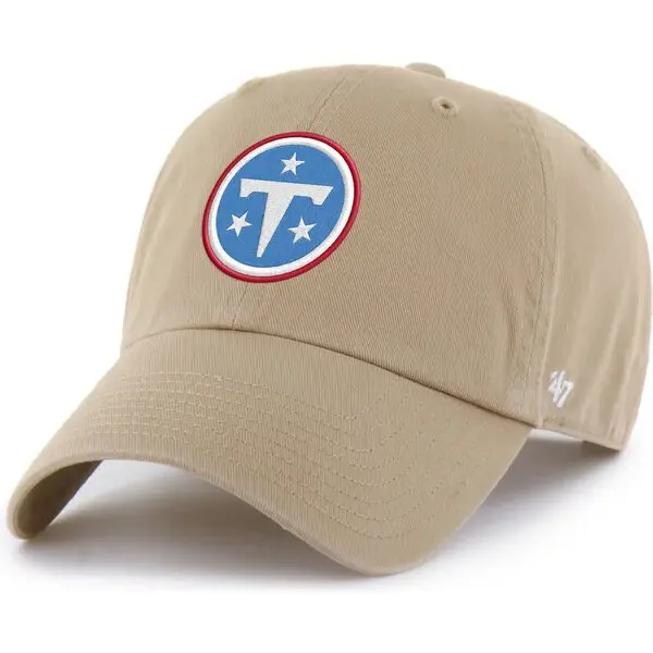 '47 47 Tennessee Titans Primary Logo Clean Up Adjustable Hat - Khaki