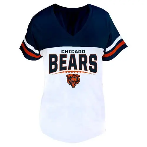 Profile Chicago Bears Split Body V-neck T-shirt