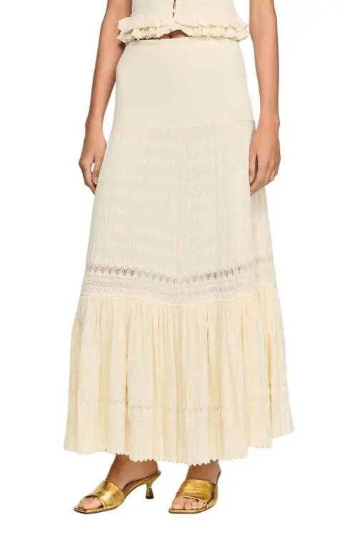 Sandro Decorative Knit Maxi Skirt