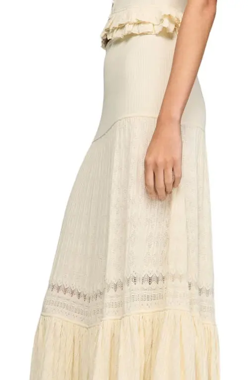 Sandro Decorative Knit Maxi Skirt