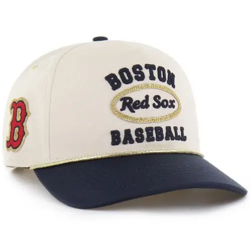 STONEY CLOVER LANE X '47 47 X Stoney Clover Lane Boston Red Sox Glitter Rope Hitch Adjustable Hat - Natural