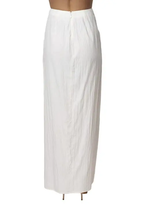 JLUXLABEL Flowing Elegance Maxi Skirt With Side Slit