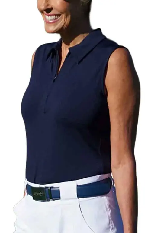 JOFIT Sleeveless Golf Polo - Midnight