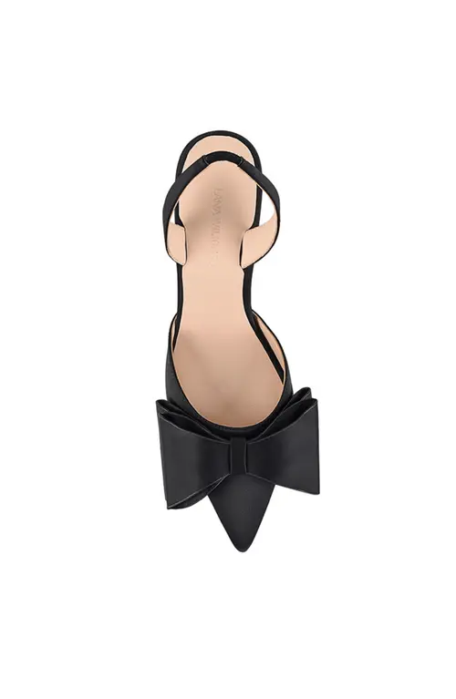 LANA WILKINSON Slingback Stiletto Pumps With Oversized Bow Embellishment