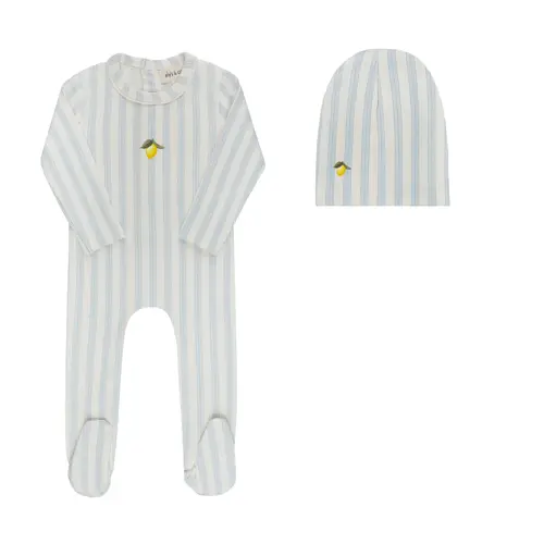 ELY'S & CO. Collection Footie And Beanie Set - Lemon