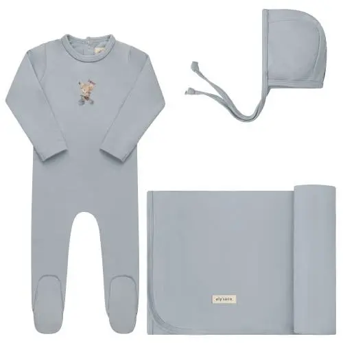 ELY'S & CO. Playful Mouse Collection Layette Set - Blue