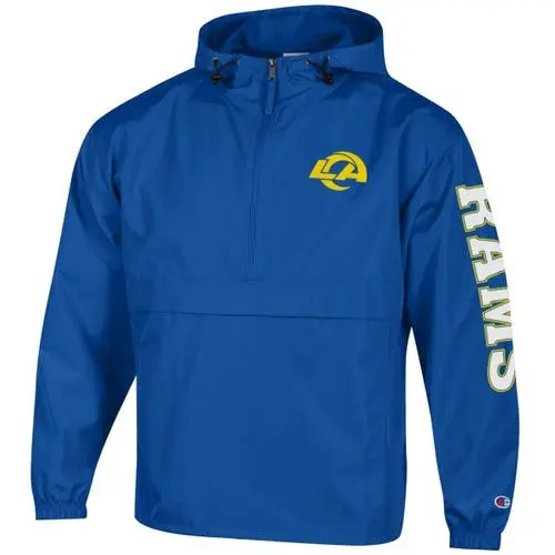 Champion Los Angeles Rams Packable Hooded Windbreaker Jacket