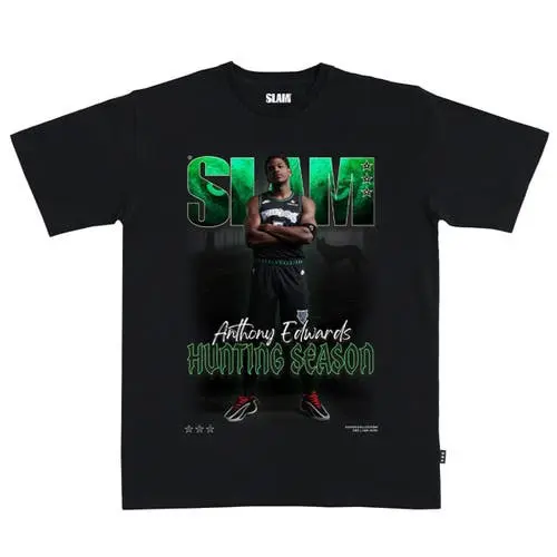 SLAM Anthony Edwards "hunting Season" Cover T-shirt - Black