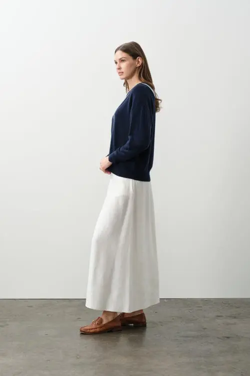 Naked Cashmere Diana Tennis Sweater - Navy/ecru
