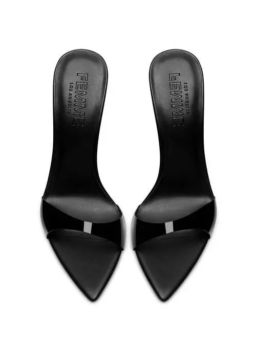 FEMME Azúcar Mule With Stiletto Heel - Black