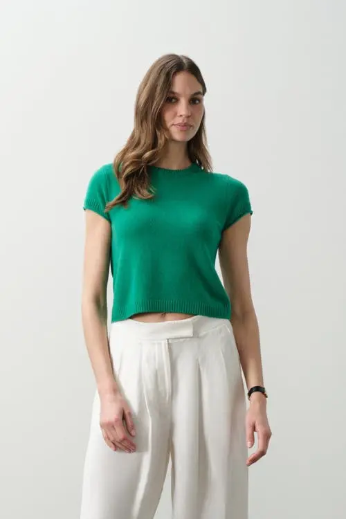 Naked Cashmere Donna Cap Sleeve Crewneck Sweater