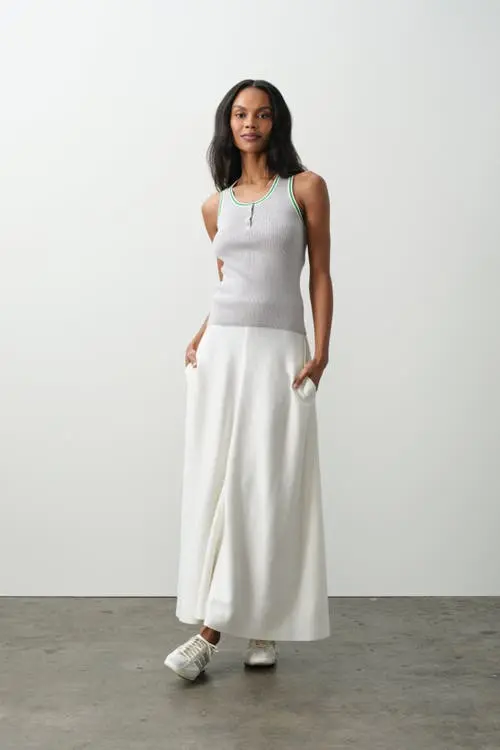 Naked Cashmere Cotton-cashmere Maxi Skirt - Ecru