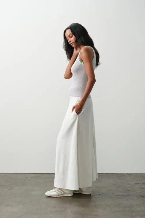 Naked Cashmere Cotton-cashmere Maxi Skirt - Ecru